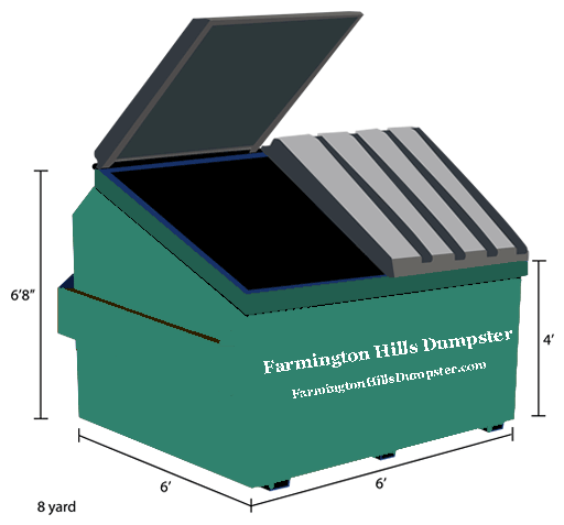 Rubber Wheel Dumpster Rental in Farmington Hills, MI | Cheapest